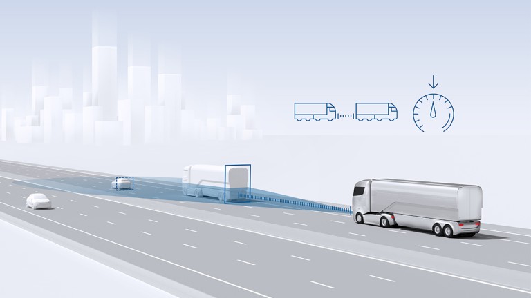 Adaptive cruise control (ACC) for heavy commercial vehicles